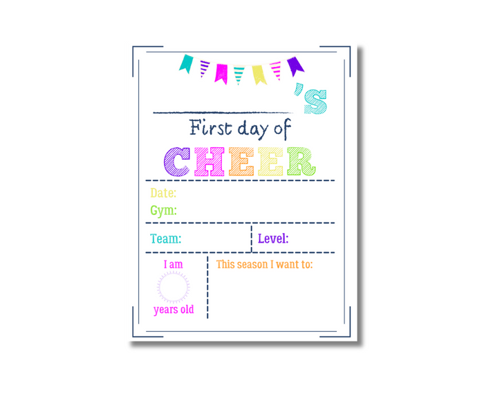 First Day of Cheer Sign | Digital Download – My Cheer Budget