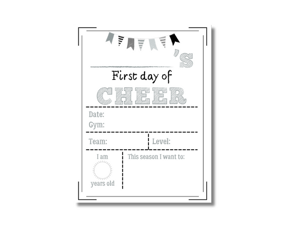 First Day of Cheer Sign | Digital Download – My Cheer Budget